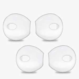 EKIND 4 Pcs Ear Cover Tips Anti-Slip Silicone Soft Replacement Sport Earbud Tips Compatible for iPhone 7 / 6S / 6 Plus / 5S / 5C / 5 Headphones Earphones Protective Accessories Tips (Clear)