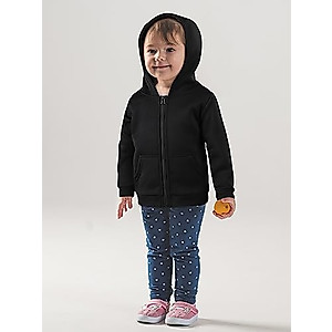 Cooraby 3 Pieces Baby and Toddler Girls Fleece Full-Zip Hoodies Lightweight Jacket with Pockets Winter Coat for Baby Girls
