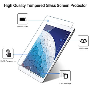 ProCase 1 Pack for 10.5" iPad Air 3rd 2019 / iPad Pro 2017 Screen Protector, Tempered Glass Film Guard for iPad 10.5 Air 3 / iPad Pro 10.5 2017