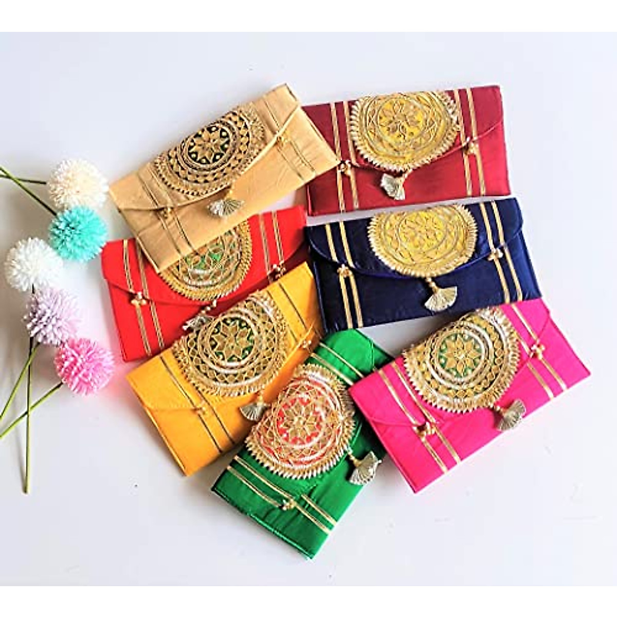 Clutch Bag For Woman Traditional Patola Clutch Handbag Elegant Evening Wedding Party Purse For Women's & Girls BY PANACHE MERCHANT (Pink)