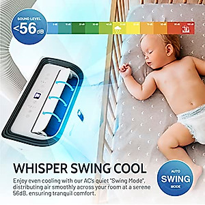 ROLLICOOL 14,000 BTU 4-in-1 Portable Air Conditioner - Cools up to 700 sq ft - Alexa-Ready App, Dehumidifier & Fan, 24 Hour Timer w/Sleep, Dual-Band Wi-Fi