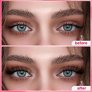 False Lashes Natural Look Fake Eyelashes Wispy Cat Eye Lashes Clear Band False Eyelashes 16MM Faux Mink Lashes Pack 7 Pairs by Ruairie