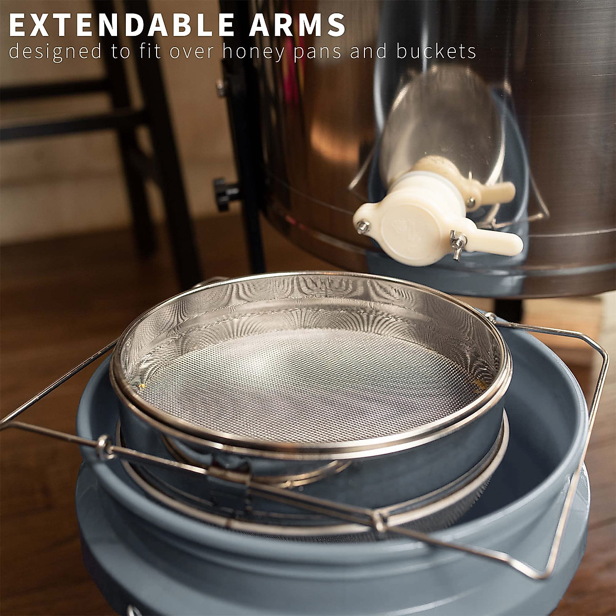 VIVO Stainless Steel Honey Strainer Double Sieve, Bee Keeping Equipment Filter BEE-V101H