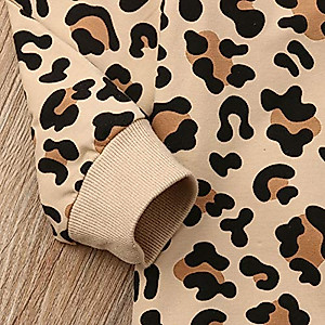 Ayalinggo Toddler Little Baby Girls Boys Leopard Sweatshirt Casual Pullover Sweater Long Sleeve Shirt Blouse Tops Fall Winter Outfit Clothes (Leopard Print Sweatshirt, 4-5T)
