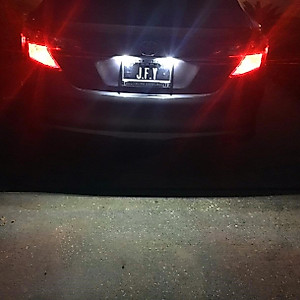 Alla Lighting Newest T10 Wedge 194 168 2825 W5W LED Bulbs, 6000K White License, Reverse, Trunk, Marker, Parking, Door, Map, Dome Lights Lamps, 360° Light 4014 18-SMD Super Bright 558 161 175