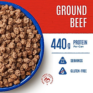 Mountain House Cooked Ground Beef | Freeze Dried Survival & Emergency Food | #10 Can | Gluten-Free