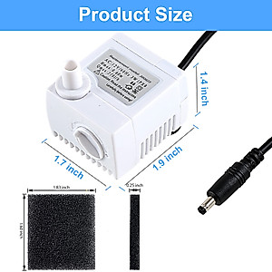 200623 Aero-Garden Pump with 10 Filters, Ultra Quiet Hydroponics Growing System Pump fit for Harvest Bounty Farm Extra Ultra All Model