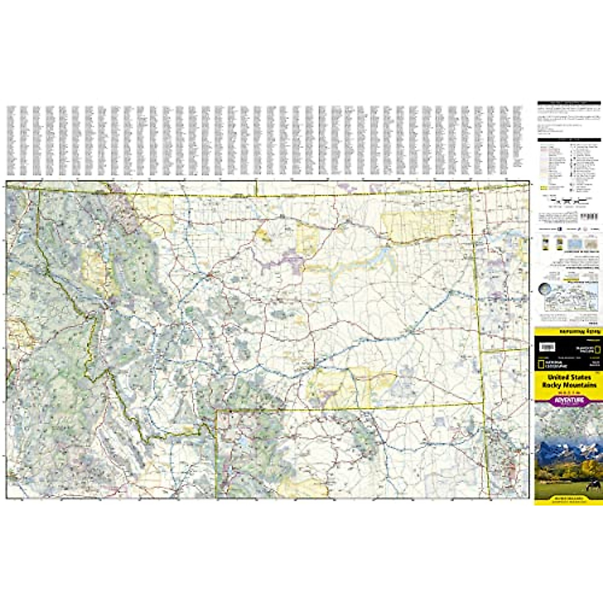 United States, Rocky Mountains Map (National Geographic Adventure Map, 3120)