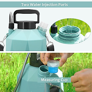 SideKing Battery Powered Sprayer 1.35Gallon/5L, Electric Garden Sprayer with USB Rechargeable Handle, Weed Sprayer with 3 Mist Nozzles, Telescopic Wand, and Shoulder Strap for Lawn and Garden