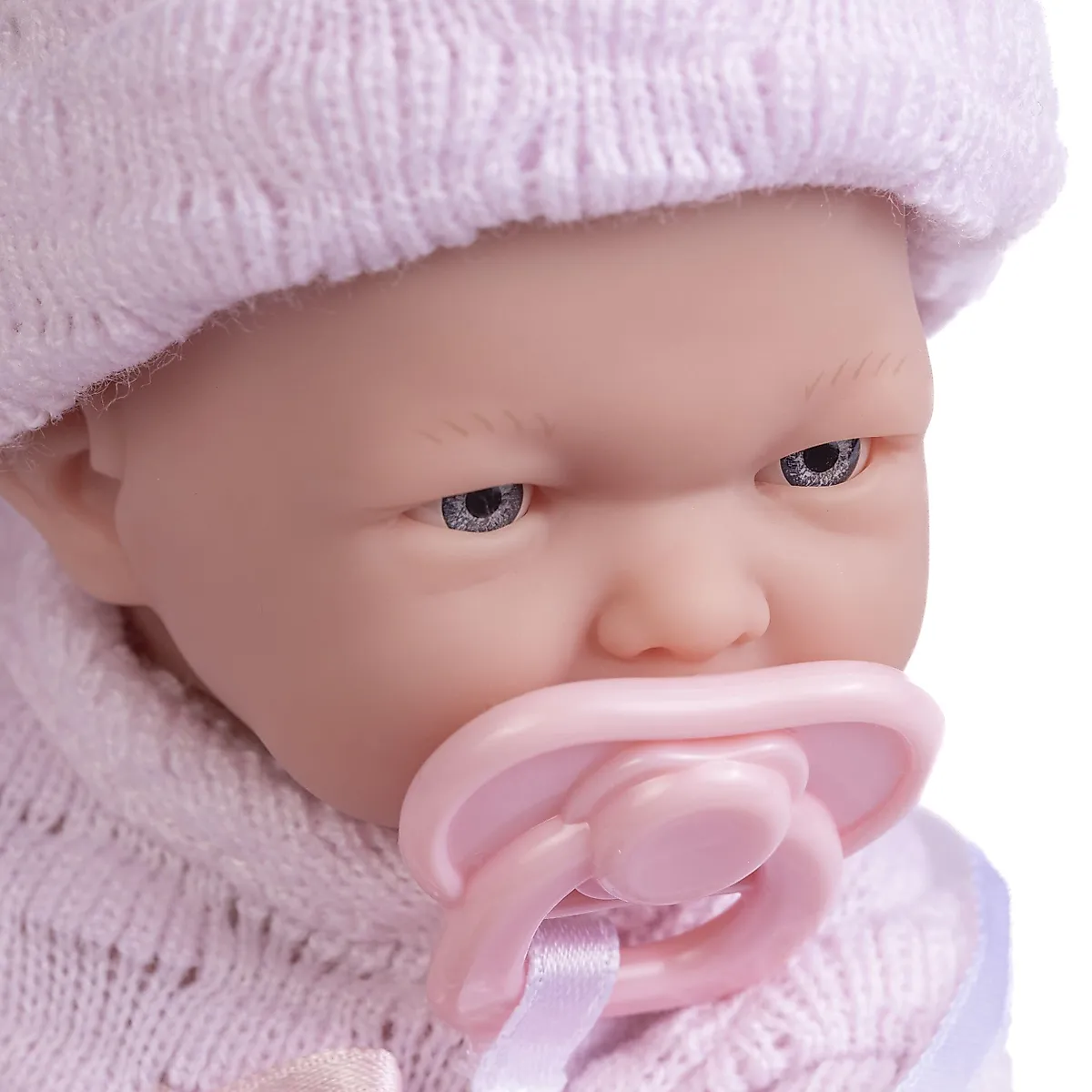 JC Toys - Mini La Newborn First Day | Anatomically Correct Real Girl Baby Doll | 9.5" All-Vinyl | Includes Knit Outfit, Hat and Pacifier | Designed by Berenguer | Ages 2+ , Pink
