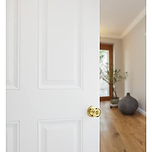 Kwikset 730CN 3 CP Cameron Bed/Bath Knob, Polished Brass