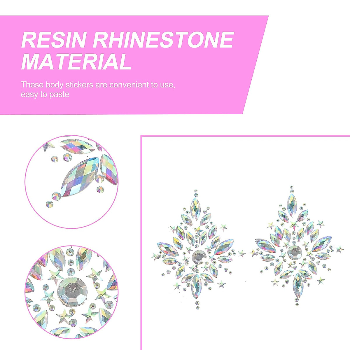 Rhinestone Face Gems Body Jewelry Stickers Rhinestone Women Bra Breast Pasties Carnival Party Body Stickers
