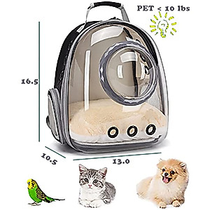 Bubble Cat Carrier Backpack, Transparent Pet Carrier Backpack for Small Puppy and Bunny, Space Capsule Bubble Cat Backpack Carrier, Airline Approved Waterproof Green Pet Backpack for Small Dog
