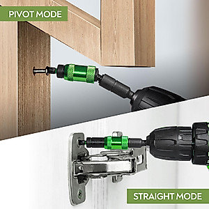 Litorange 4PCS 90mm & 145mm Magnetic Pivoting Impact Screwdriver Drill Bit,1/4" Hex Pivoting bit holder, With 2 x 25mm PZ2 & PH2 Bits Rotary Drill Extension Bit Holder for Narrow Spaces or Corners