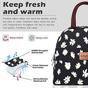 BALORAY Lunch Bag Women Men, Double Deck Lunch Box Insulated Lunch Bag for Adults Work Office Picnic, Leakproof Cooler Bag with Adjustable Shoulder Strap