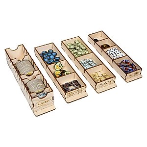 The Broken Token Arkham Horror 2nd Edition Compatible Game Crate - Wooden Storage Box with Multiple Trays and Dividers