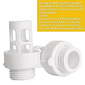 Garden Hose Water Drain Plug Connector/Adapter for Intex Round Pool Hose Drain Adapter Parts No.10184 (1)
