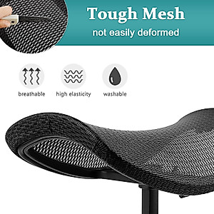 Lilithye Footrest Stool Under Desk Adjustable Height Footrest Ottoman Ergonomic Foot Stool with Wheels 360° Rolling Footrest for Home Office (Black)