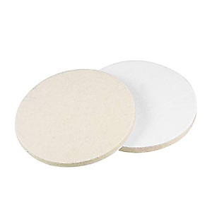 uxcell 5 Inch Wool Felt Polishing Pad, Buffing Wheel Polish Pad, Flocking Hook & Loop Back for Random Orbital Sander 2pcs