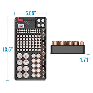 ZeroDark Battery Storage Organizer Case with Battery Tester, Holds 110 Batteries Various Sizes