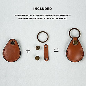 Leather Airtag Case, Airtag Case, Airtag Holder, Airtag Keychain, Keychain Airtag Holder, Pet Tracker Case, Item Tracker Holder, Airtag, Purse GPS Holder, Horse Loop Brown