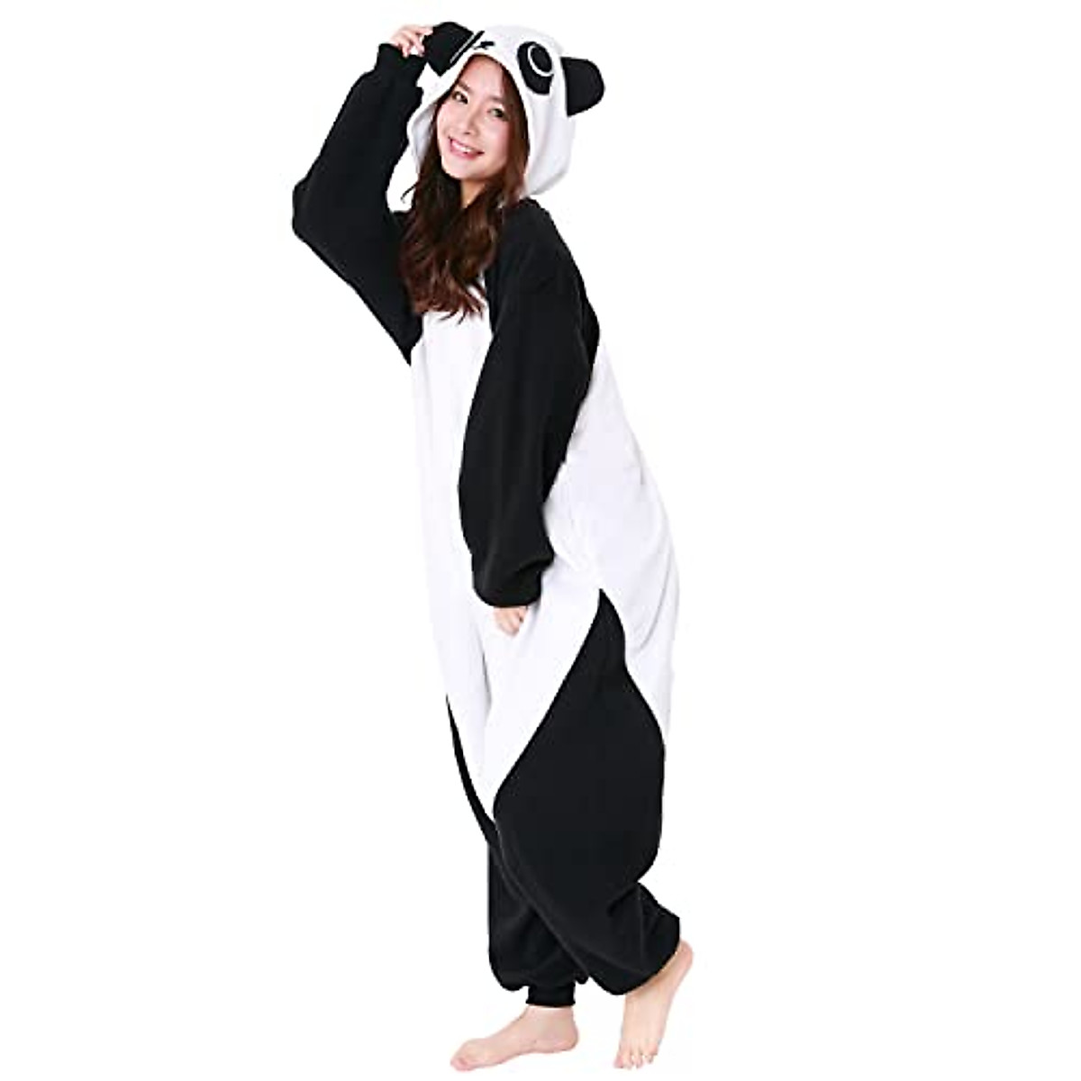 SAZAC Panda Kigurumi - Onesie Jumpsuit Halloween Costume (One Size)