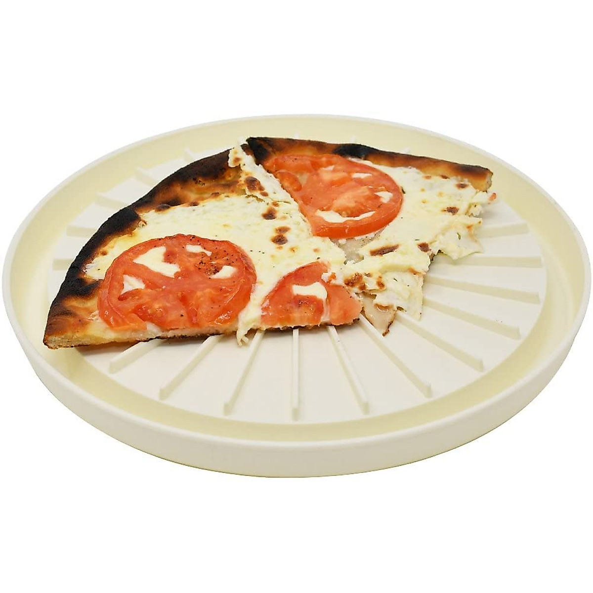 Home Products Essentials Microwave Round Pizza Tray 2 Sided Multi-Purpose Use BPA Free Dishwasher Top Rack Safe Red