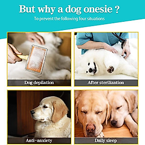 Dog Recovery Suit After Surgery Female Male, Soft Long Sleeve Dog Neuter Shirt Cone Alternatives, Prevent Licking Dog Surgical Onesies for Large Medium Dog Shedding Suit(Shark 5XL)