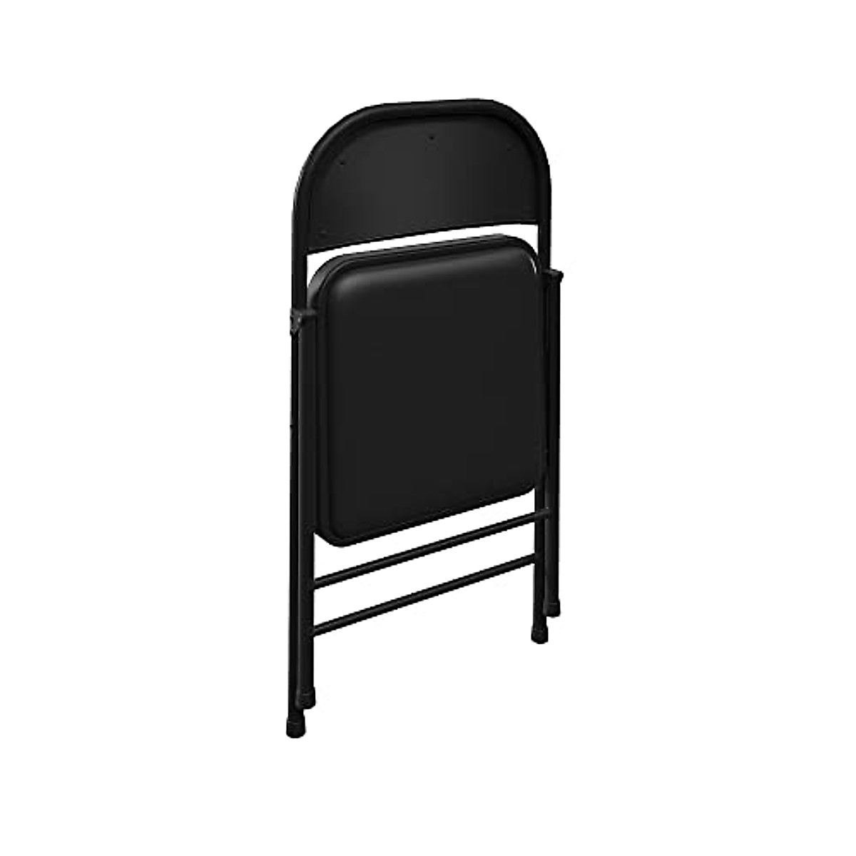 COSCO SmartFold Vinyl Folding Chair, 4-Pack, Black