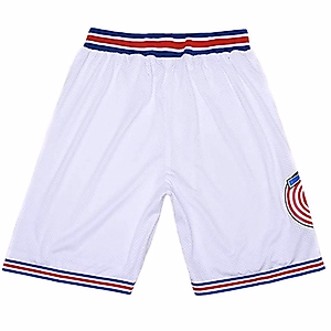 brand Mens Space Movie Basketball Shorts T Squad Shorts White S