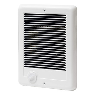 Cadet Com-Pak Electric Wall Heater Complete Unit with Thermostat (Model: CSC152TW, Part: 67506), 5120/3840 BTU, 240/208 Volt, 1500/1125 Watt, White