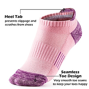 Gonii Ankle Socks Womens Running Athletic No Show Socks Cushioned 5-Pairs