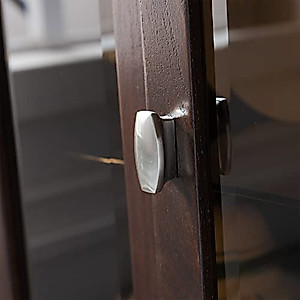 Leick Furniture Entryway Curio Cabinet with Interior Light, Chocolate Oak