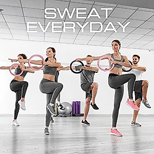 Yes4All Power Ring 10lbs, Weight Ring, Weighted Circle, Kettlebell for Yoga Exercise, Aerobics, Home Fitness, Core Training - 10 Pink