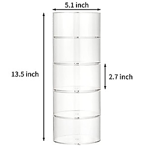 MESAILUP Belt Rack Organizer 5 Layers Acrylic Display Case with Magnet Storage Holder for Accessories like Watches, Jewelry, Makeup, Bracelets, Rings, Craft Toy & Tie