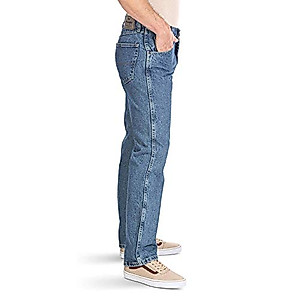 Wrangler Authentics Men's Classic 5-Pocket Regular Fit Cotton Jean, Stonewash Mid, 34W x 28L