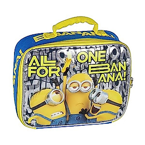 AI ACCESSORY INNOVATIONS Despicable Me Minions Lunch Box One Banana Insulated Kids Lunch Bag Tote For Hot And Cold Food, Drinks, And Snacks