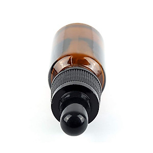 MOTZU 50 Pack 0.1oz(3ml) Amber Glass Dropper Bottles, Refillable Empty Bottle for Essential Oils, Cosmetics, and Cooking, with Glass Eye Dropper and Cap