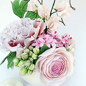 6Pcs Peony Gum Paste Veiner Stainless Steel Fondant Cutter Set Fondant Flower Veining Molds Chocolate Making Tool