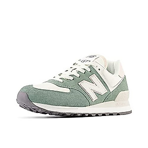 New Balance Women's 574 V2 Daydream Sneaker, Dark Juniper/Quartz Pink/Angora, 12