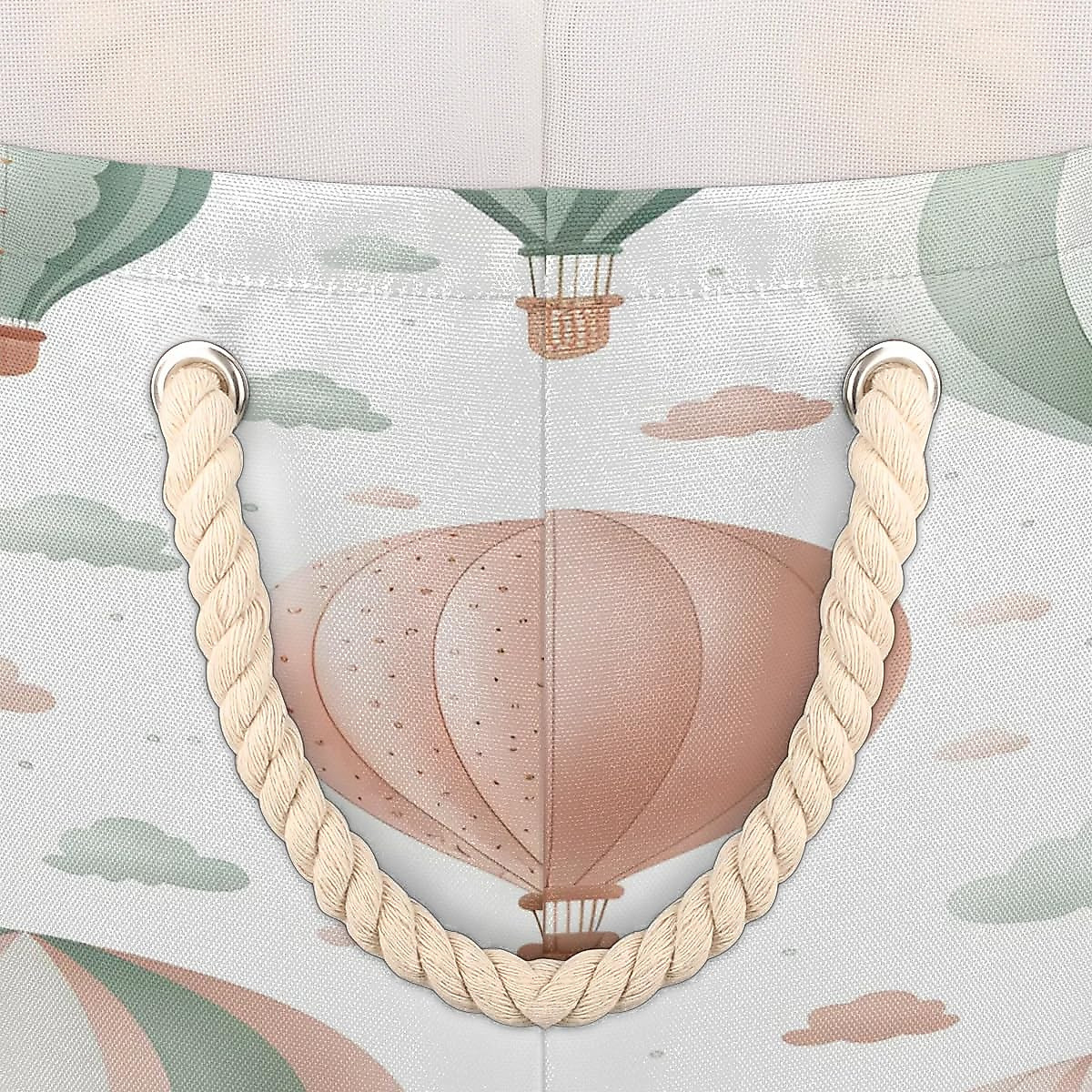 Eizlang Hot Air Balloon Storage Basket Collapsible Laundry Basket Personalized Blanket Basket Clothes Toys Nursery Storage Box with Handles Bedroom Living Room Closet Decorative