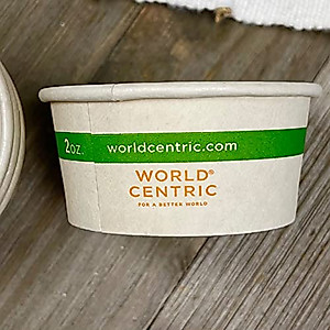 Outside the Box Papers 2 Ounce Souffle Cups and Lids - 100% Biodegradable and Compostable - 100 Pack