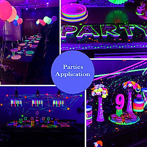 BR30 UV Black Light Bulb - 15W(100w Equivalent) E26 Medium Base, UVA 385-410nm, Blacklight Flood Light Bulbs Perfect for Body Paint, Blacklights Party, Fluorescent Poster, Halloween, Bedroom, 2 Pack