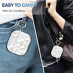 Maxjoy Airpod 3rd Generation Case 2021 Flowers Cute Airpods Case 3rd Generation Clear Apple Airpods 3 Case Cover with Keychain for Women Girls (Morning Flower)