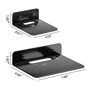 A.B Crew Drill-Free Wall Mount Baby Monitor Holder with Cable Hole Floating Wall Rack WiFi Router Wall Shelf Wall Storage Shelf Video Camera Shelf for Home Wall Decoration S