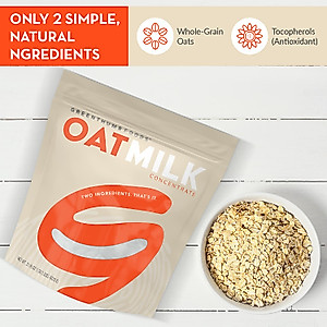 Green Thumb Foods Oat Milk Powder - Makes 1.87 gallons, Plant Based, Gluten Free, Non Dairy, Vegan, Non GMO, Shelf Stable, Unsweetened, Made In The USA