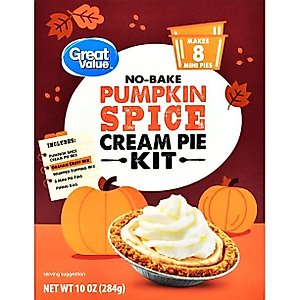 Great Value No Bake Pumpkin Spice Cream Pie Kit, 9.0 Ounce