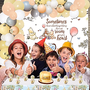 Classic Winnie Baby Shower Decorations, Winnie Party Balloons Garland Arch Kit, Winnie Party Decorations, Winnie Party Supplies, Winnie Party Favors