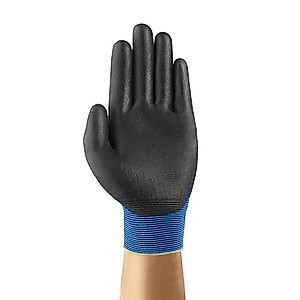 Ansell HyFlex 11-618 Nylon Light Duty Multi-Purpose Glove with Knitwrist, Abrasion/Cut Resistant, Size 9, Blue (Pack of 12 Pair)