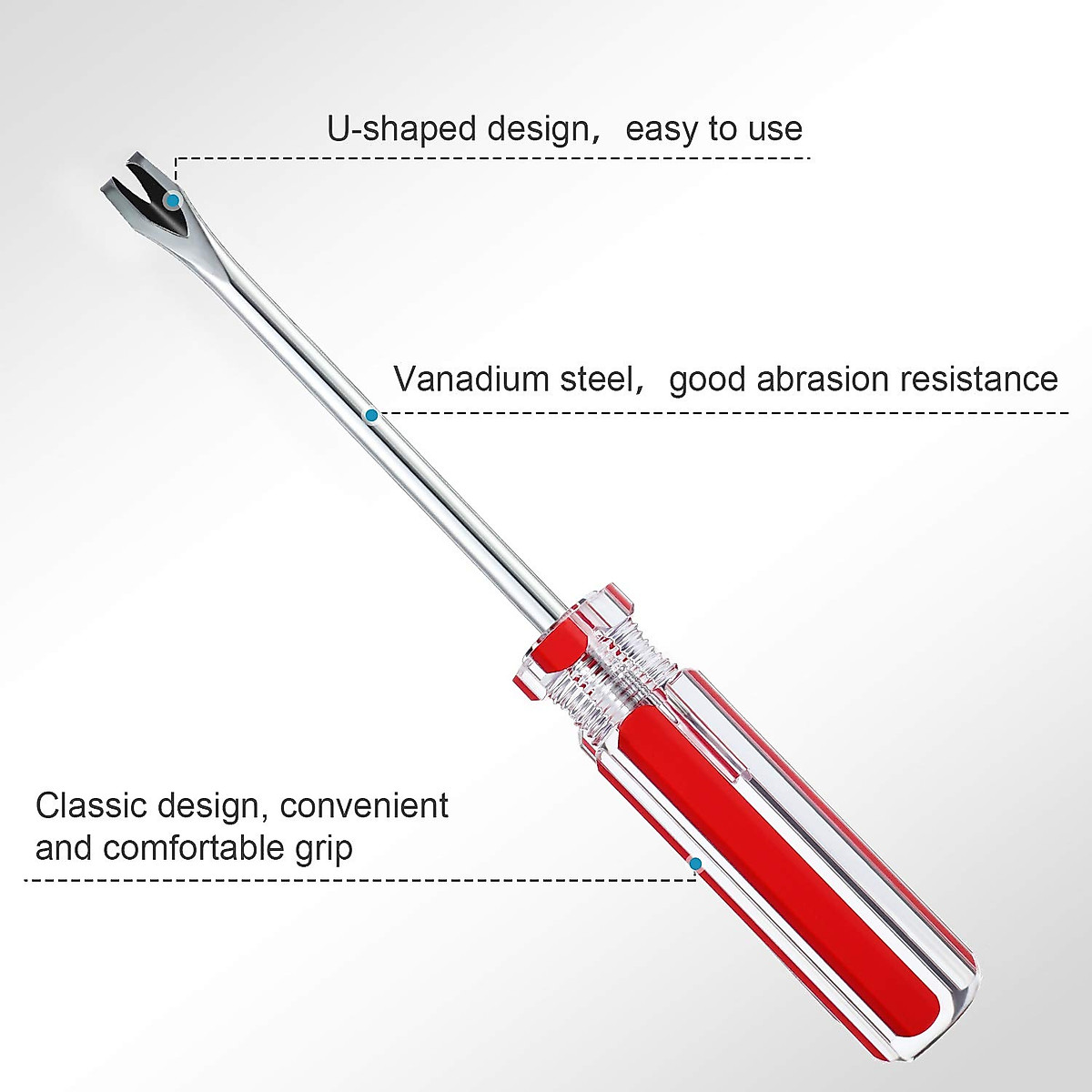 3 Packs Tack Lifter 3 mm U Tip Nail Staple Rivet Tack Puller Screwdriver Upholstery Staple Remover Tool for Furniture